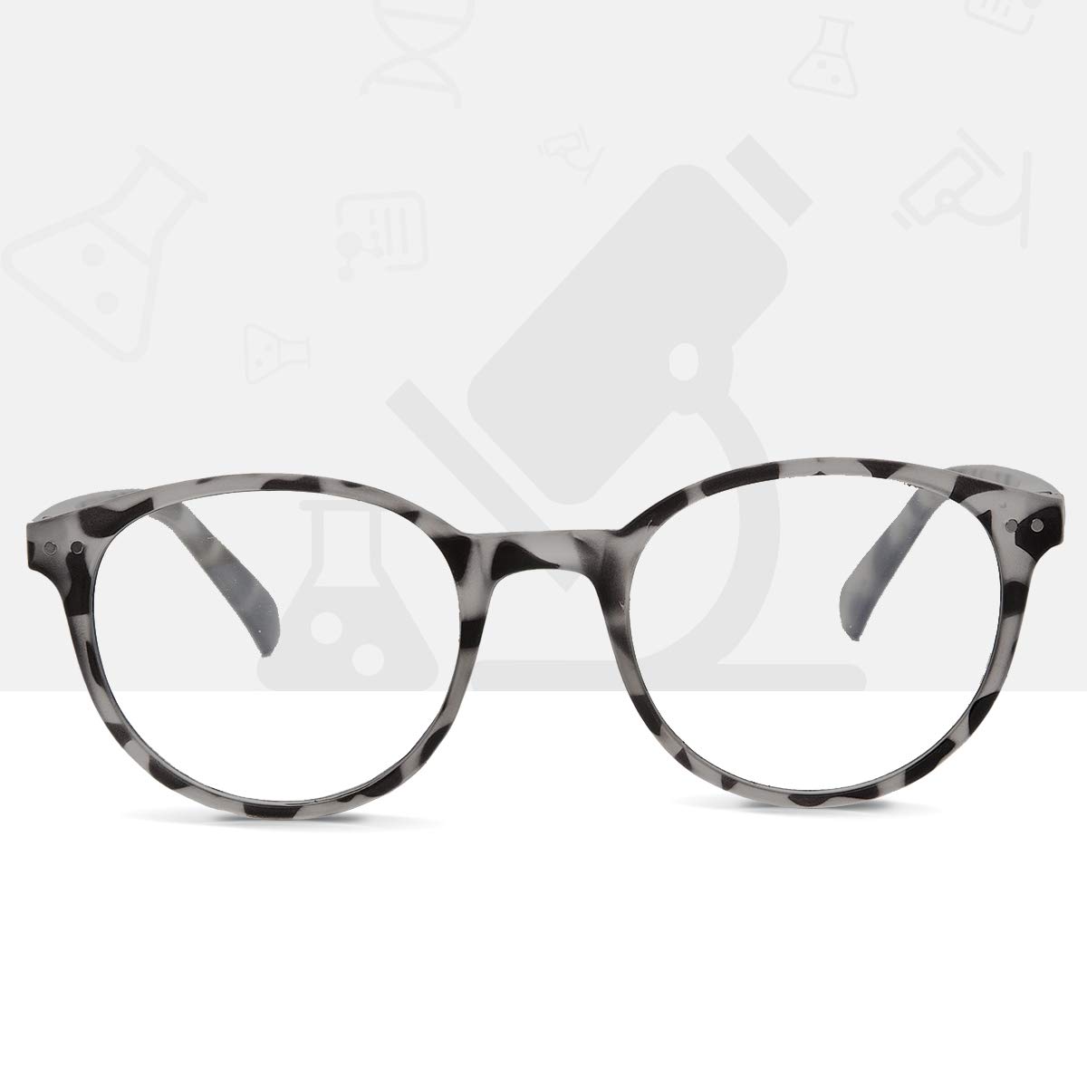 Leaead Blue Light Blocking Glasses BluErase Lens Round Frame Multiple Colors Anti Eyestrain Anti-UV Computer/Gaming/TV/Phones Glasses for Women/Men(Leopard)
