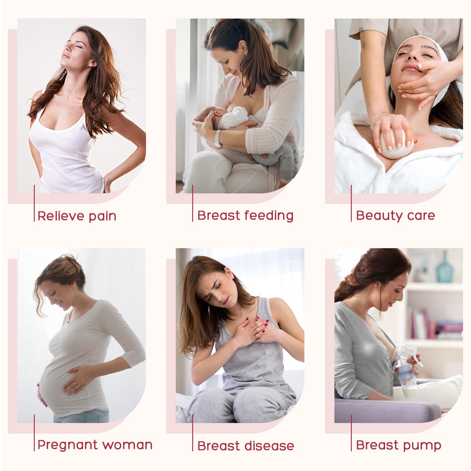 Luguiic Soft Gel Breast Therapy Pads for Breastfeeding & Pumping, Hot Cold Breast Ice Pack for Nursing Pain Relief, Engorgement, Mastitis,Nipple Pain,Breastfeeding Essentials for Nursing Mothers