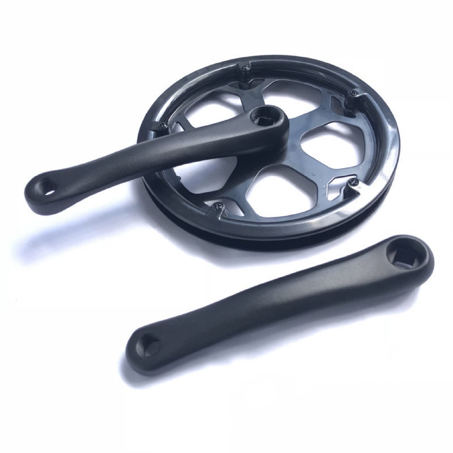 Mountain Bike Crankset Square Taper 170mm Crank Set 48T Aluminum Alloy CNC Cycling Racing Bike Accessories with Crank for City Folding Bicycle Electric Bike