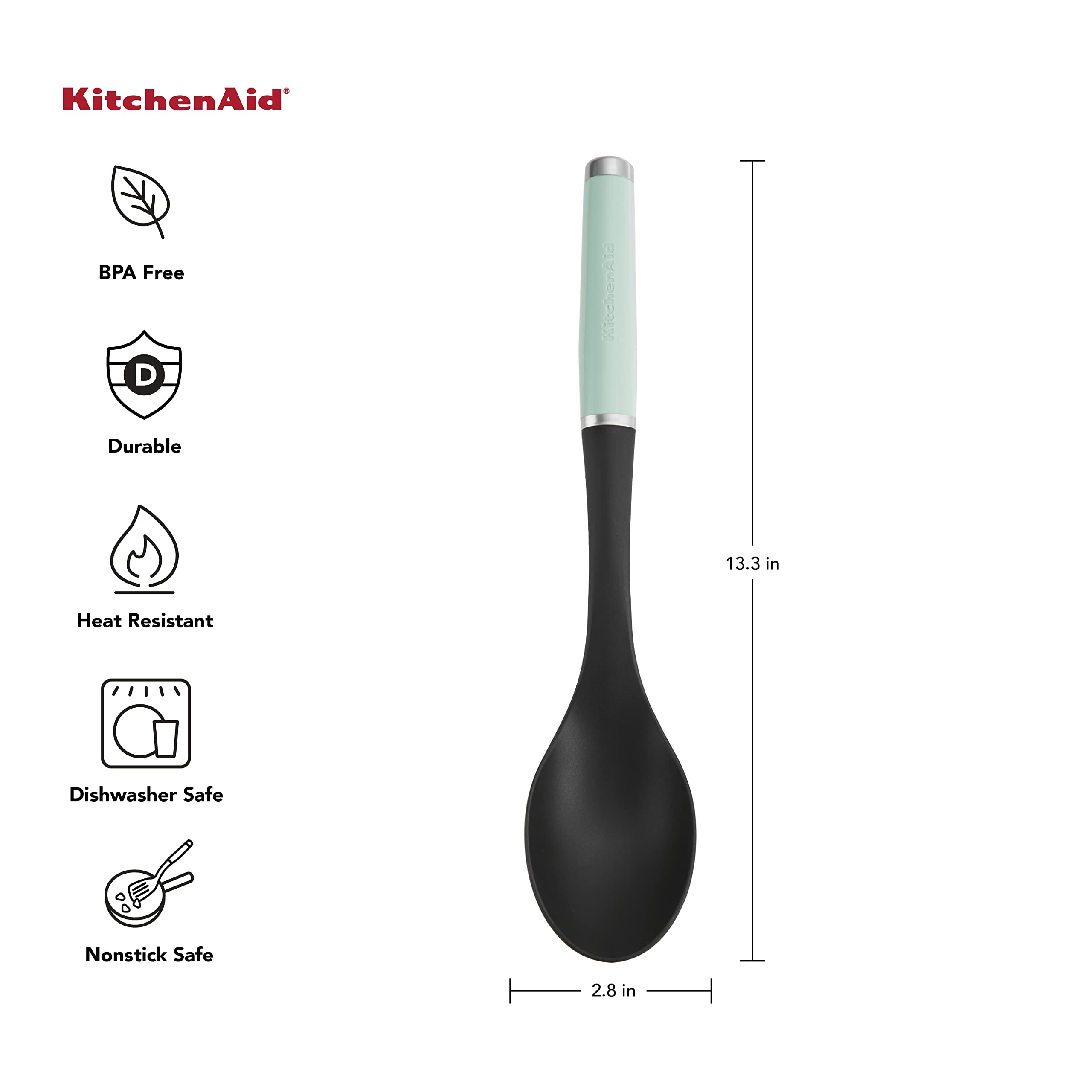 KitchenAid KE003OHPIA Classic Basting Spoon, One Size, Pistachio