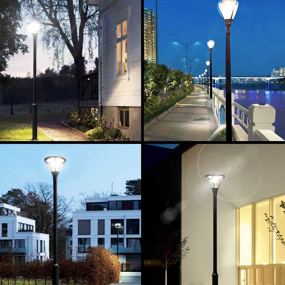 rgbylediison LED Post Top Light, 150W 19500lm 5000k (700W HID/HPS Replacement) LED Circular Post Light Idea for Street Garden Yard Commercial Area