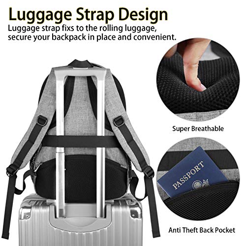 MATEIN 17 in Laptop Backpack & 15.6 inch Travel Laptop Backpack Women Lightweight TSA Computer Backpacks with Luggage Strap,Durable Work Gym School BookBag Carry on DayPack, Gift for Teacher N