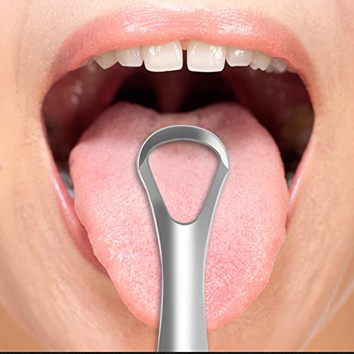 Tongue Scraper Set, Stainless Steel Smoothing Surfaces Safe Tongue Cleaner Tongue Cleaning Tool, Easy to Clean for reducing Bad Breath