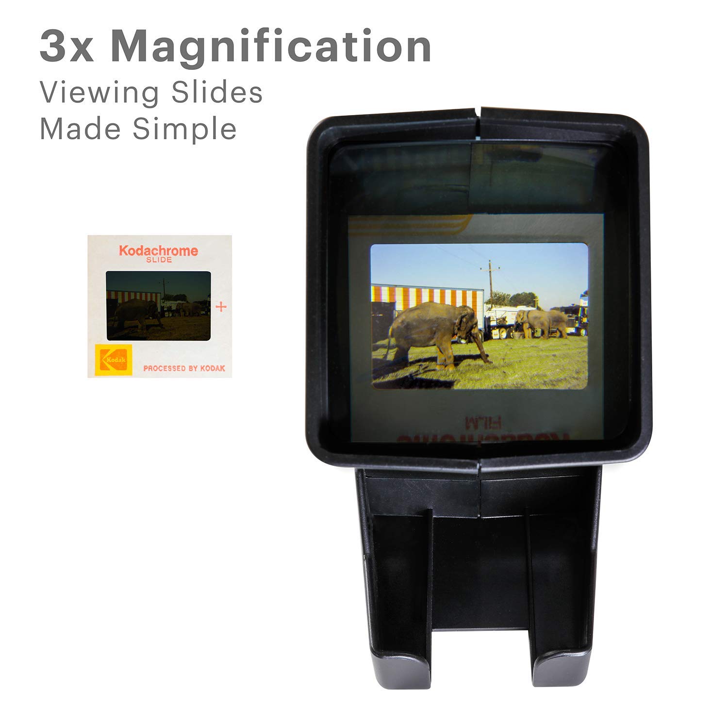 KODAK 35mm Slide and Film Viewer - Battery Operation, 3X Magnification, LED Lighted Viewing β for 35mm Slides & Film Negatives (Renewed)