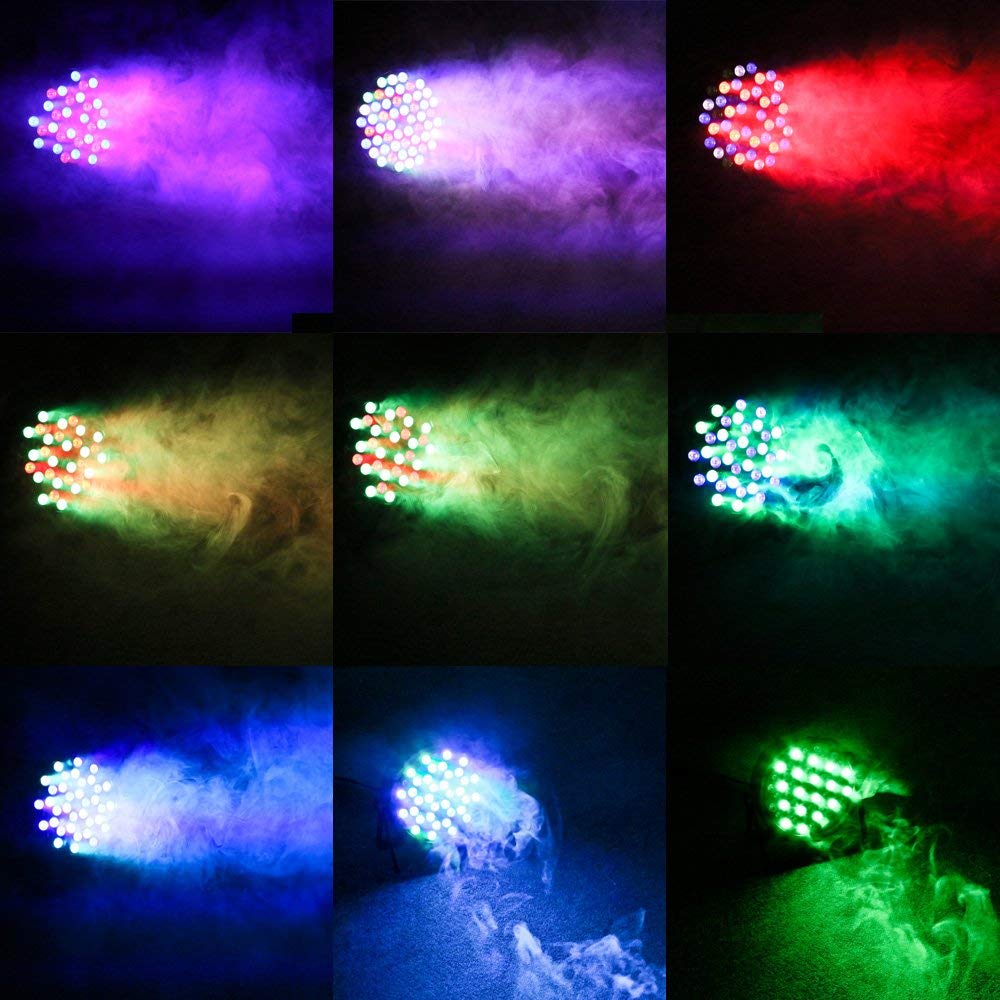 LED Stage Lights XPCLEOYZ 54x3W LED Par Light RGBW 162Watt DMX 512 Stage Lighting for Home Party Wedding DJ Show Club Concert Dance Floor Lighting - 4 Pack β¦ (8PCS)