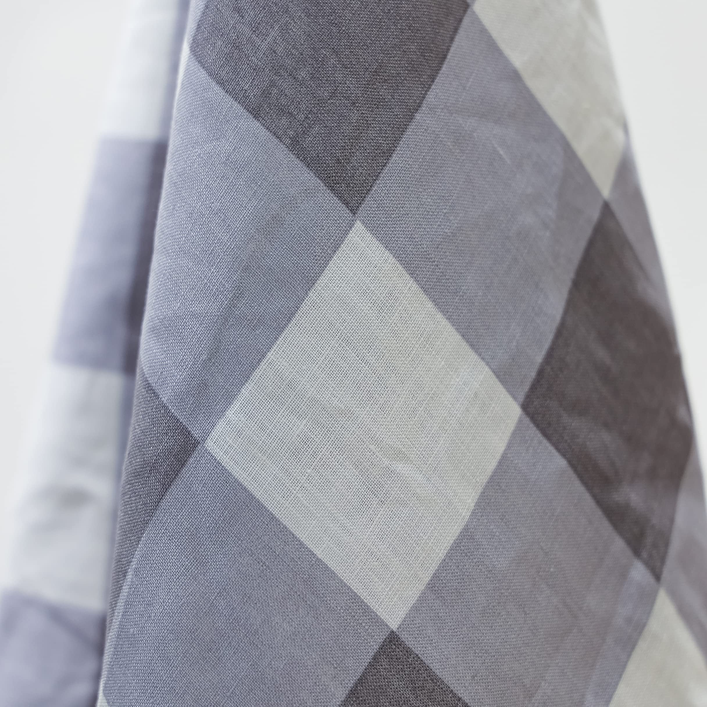 linendo 100% Linen Kitchen Towels 20 x 30 inch Gray/White Buffalo Check - Set of 2 Pack, Natural Flax Washable Tea Towels, Highly Absorbent Dish Towels, Super Soft Multi-Purpose Hand Towels