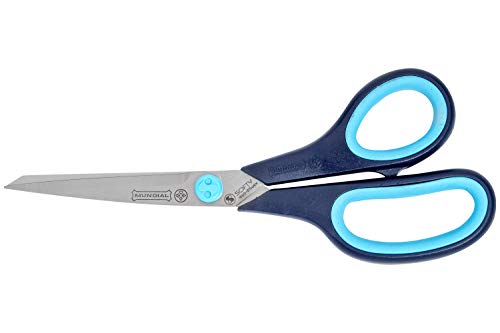 Mundial Cushion Soft Dressmaker Shears 8"-serrated Bottom Bladeā¦Blue Handle