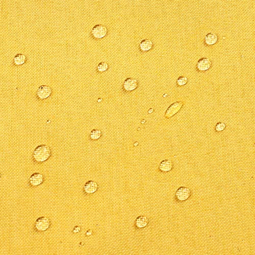 ReeQuo Pack of 2 Outdoor Throw Pillow Covers,Decorative Solid Line Waterproof Pillowcases Farmhouse Cushion Covers for Garden Patio Sofa Home Decoration 18x18 Inch Yellow