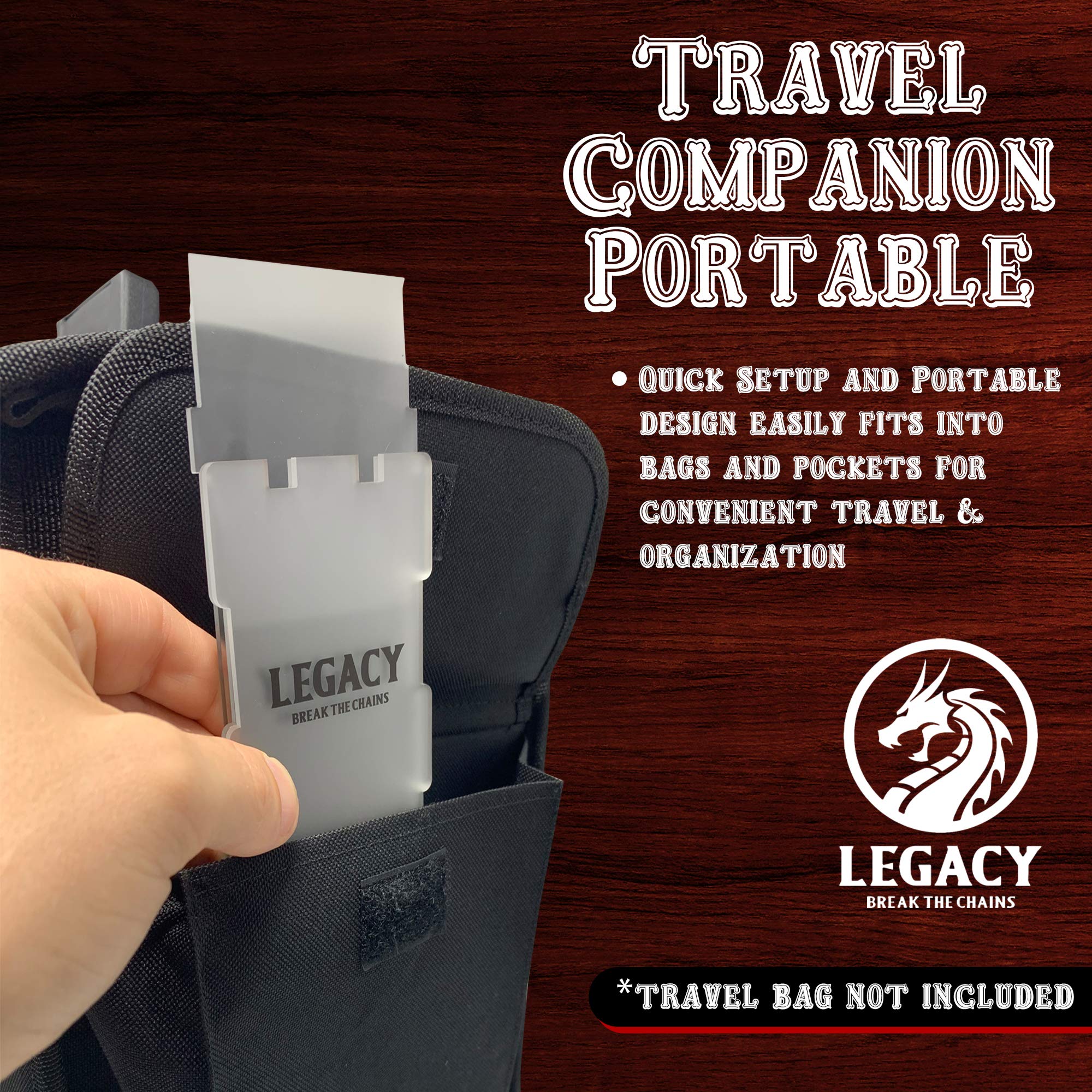 LEGACY Dice Tower Tray Portable - Easy Dice Roller, Board Games, RPG, Travel Size