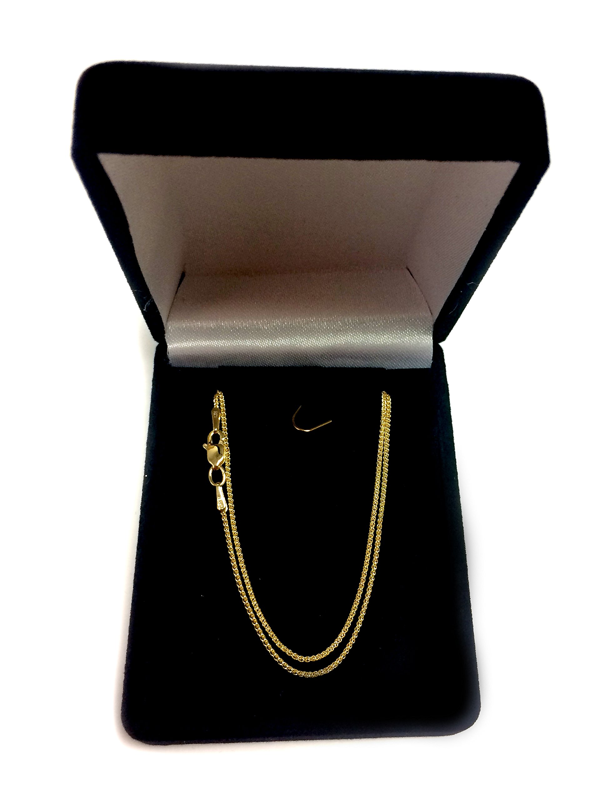 Jewelry Affairs 10k Yellow Real Gold Wheat Chain Necklace, 1.0mm, 18"
