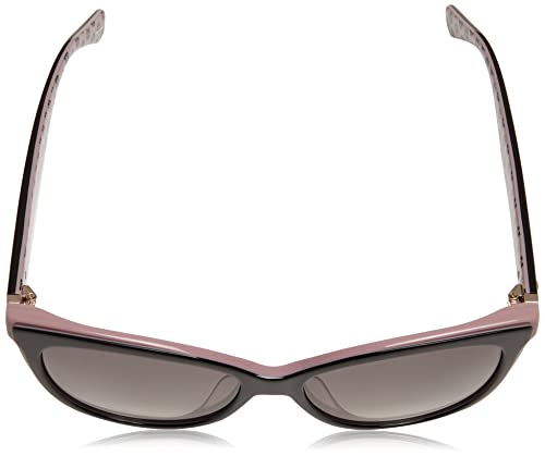 Kate Spade New York Women's Daesha/S Polarized Oval Sunglasses, Black/Pink, One Size