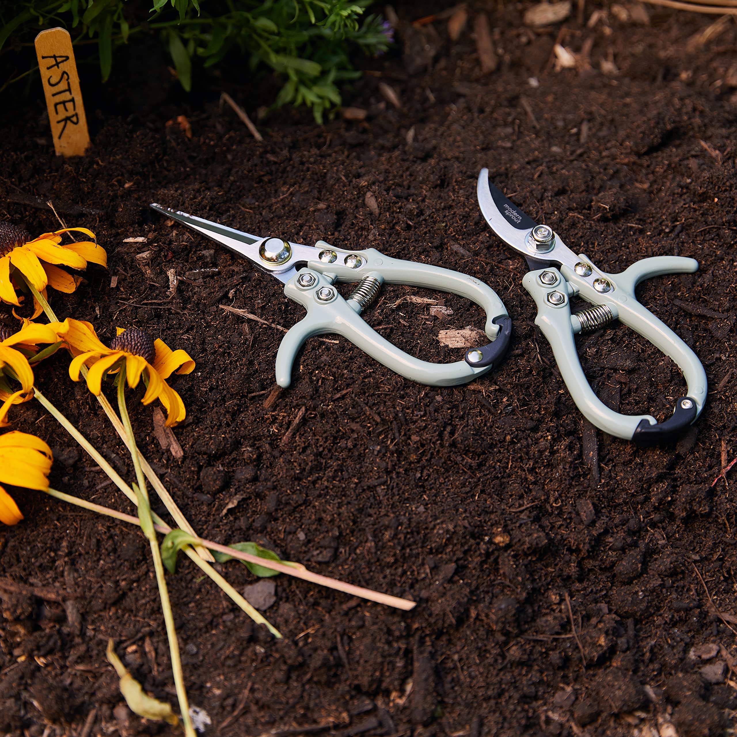 Modern Sprout Gardening Pruners, Lightweight, Durable, Green, One Size