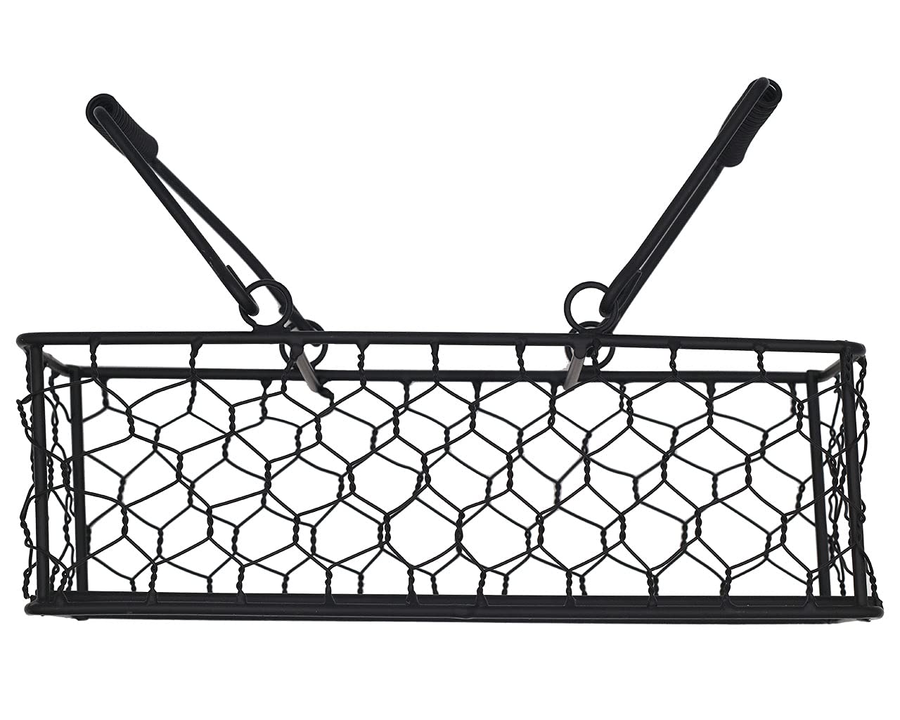 Mason Jar Lifestyle Caddy for 3 Pint Mason Jars in Chicken Wire with Wire Wrapped Handles