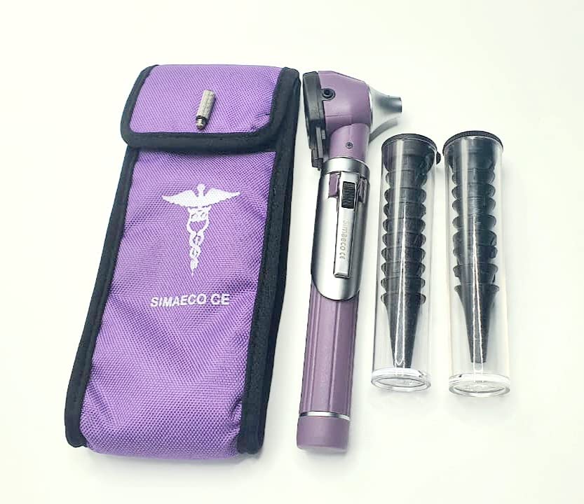Simaeco LED Pocket Size Otoscope with Light – Versatile Ear Scope Otoscope, Ideal for Adults and Pediatrics, Includes 20 Disposable Specula Tips (Purple)