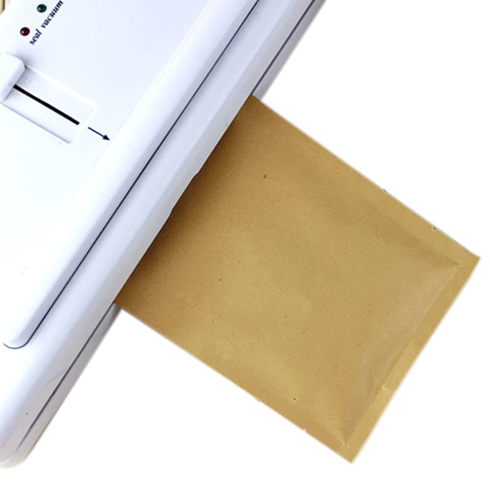 Muka 100 PCS Reusable Kraft Flat Bags for Chocolate Bar, Foil Lined Zip Pouch-7.75 x 11.75 inch/16 oz