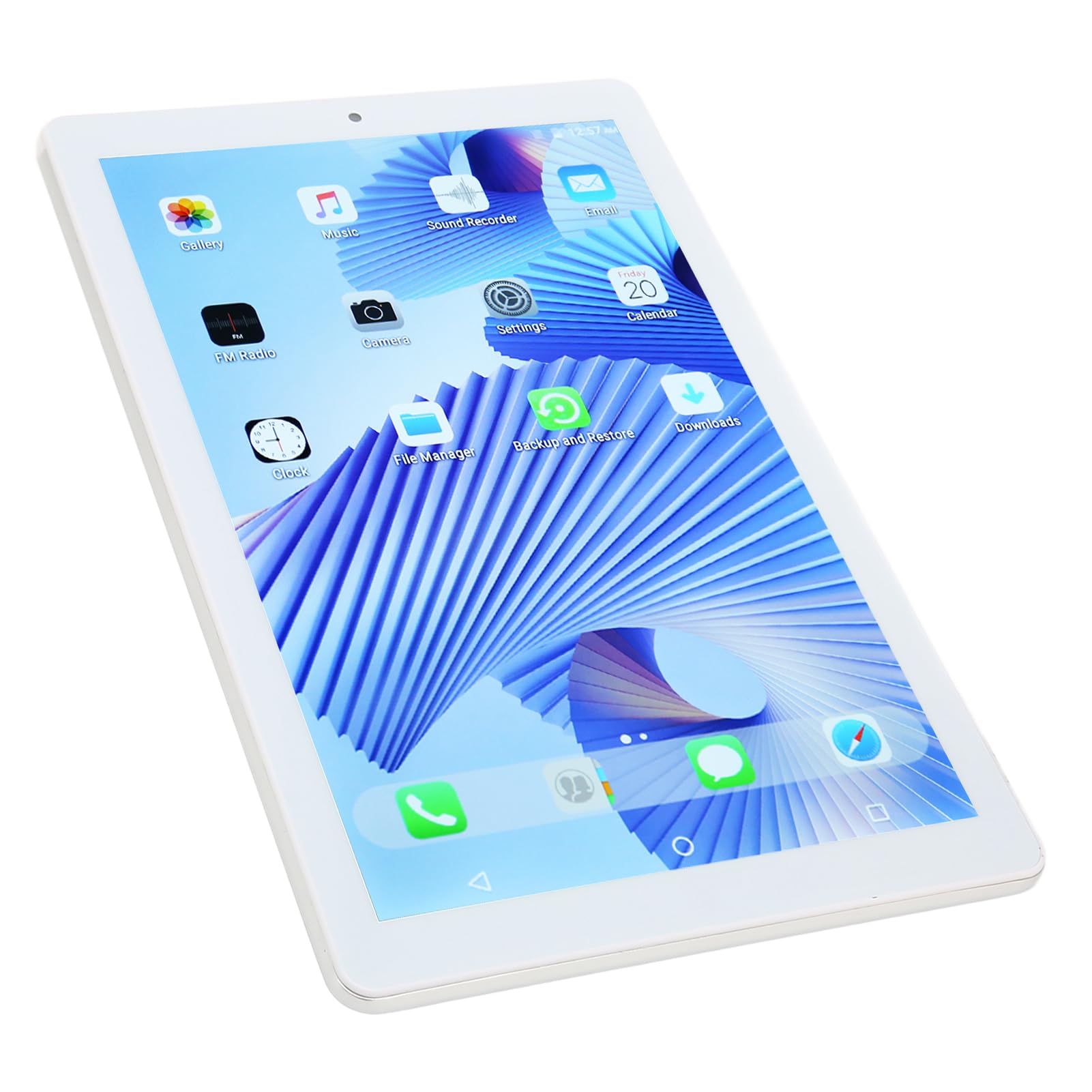 MAVIS LAVEN 10.1 Inch Tablet, Tablet PC 4GB RAM 64GB ROM Dual Card Dual Standby 100-240V Silver Dual Camera 1920x1200 for Writing for Android 10 (US Plug)