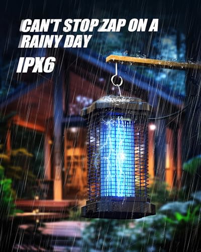 Minimoon Bug Zapper Outdoor 4000V Electric Mosquito Zapper 20w Fly Zapper for Backyard Patio Balcony Garage