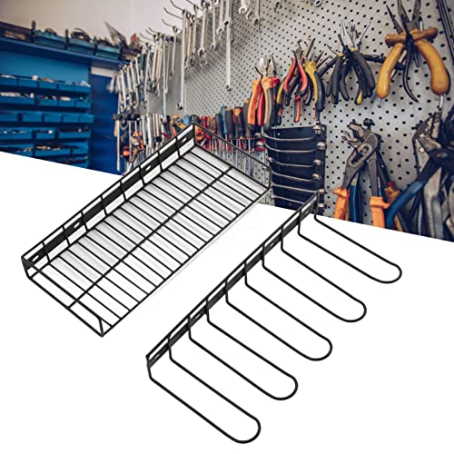Power Tool Organizer, Larger Capacity Drill Holder Wall Mount, Heavy Duty Garage Tool Organizer and Storage, Tool Storage Rack for Garage Pegboard, Cordless Drill Charging Station, 2 Layer