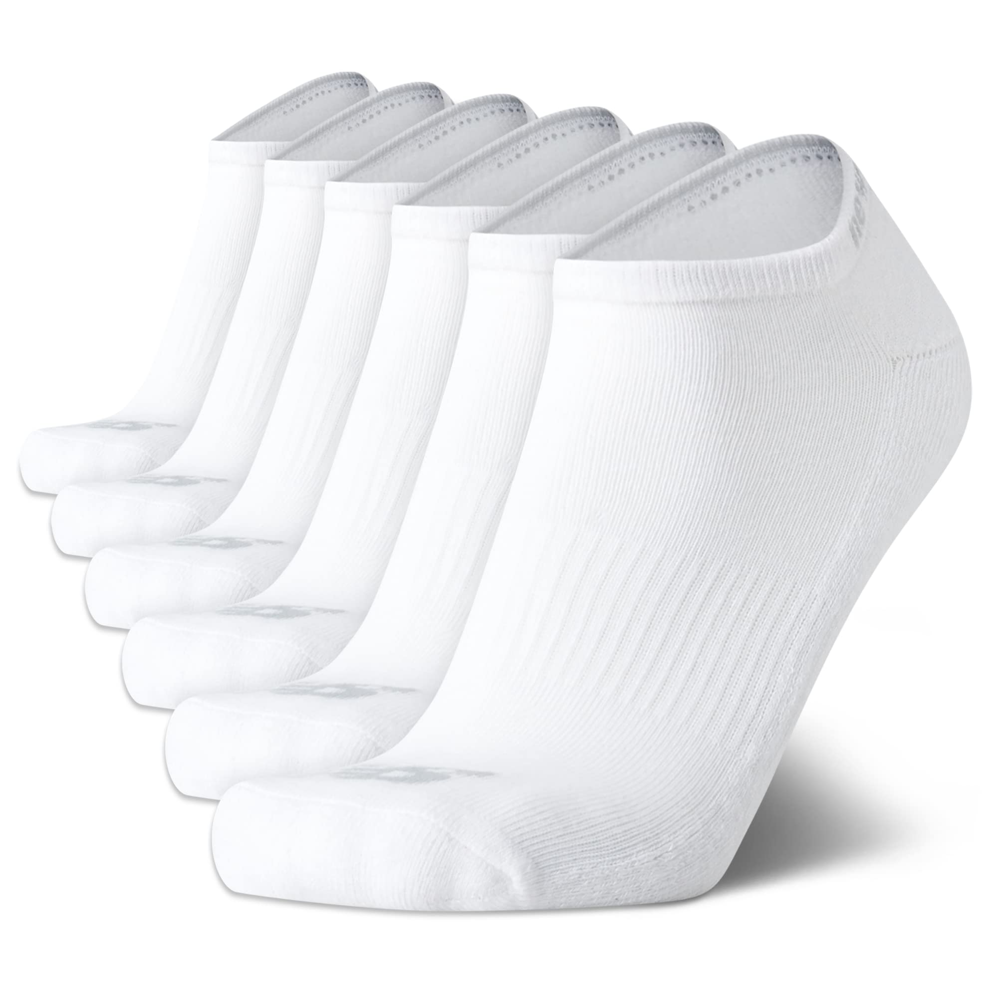 New Balance Men's Low Cut Basic 6-Pack Socks, Size 6-12.5, All White-2