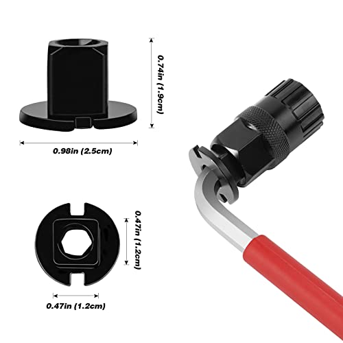 Oumers Bike Cassette Removal Tool with Chain Whip and Chain Wrench Bicycle Sprocket Removal Tools Bike Crank Removel, Bicycle Cassette Lock Ring Removal Freewheel Sprocket Remover
