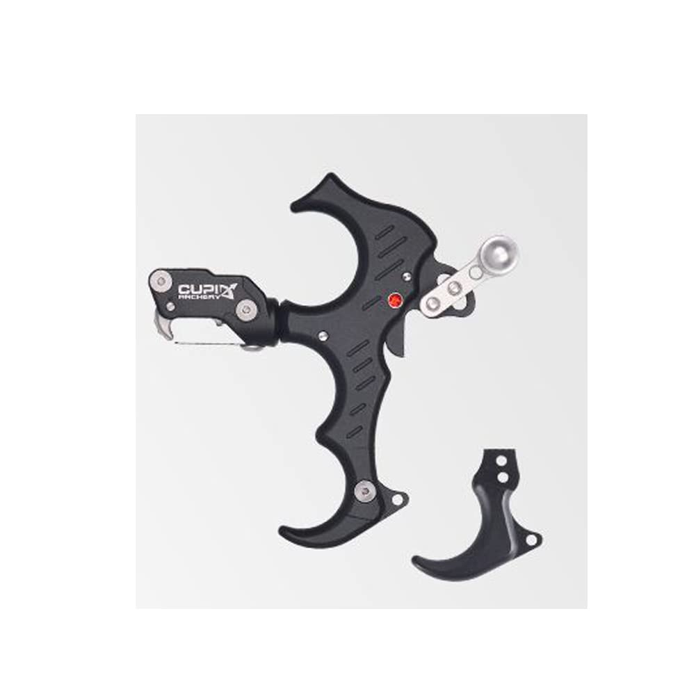 Mruabtiy Compound Bow Thumb Bow Release, 3&4 Finger Grip Adjustable Archery Release Aids (Hook)