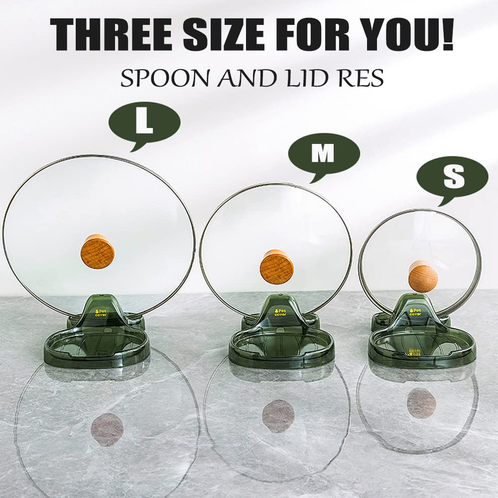 Multifunction Kitchen Spatula Rack, Versatile Pot Lid Ladle Holder, Heat-Resistant Cooking Spoon Holder, Spoon and Lid Rest, Kitchen Spoon Rest/Spoon Holder for Stove Top (3Pcs)