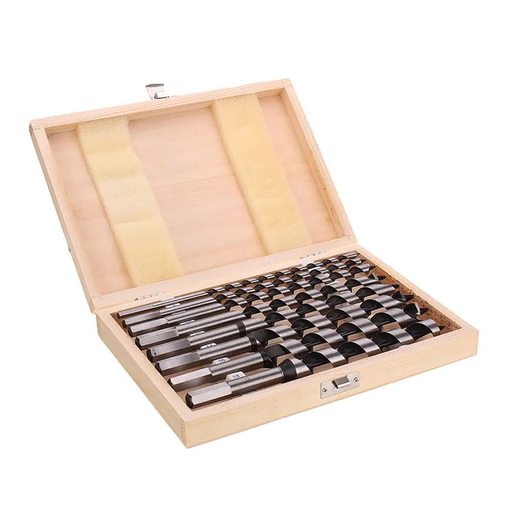 WDBBY 8Pcs 230MM Auger Drill Bit Set for Wood Hex Shank Length Deep Woodworking Drill Bit 6/8/10/12/14/16/18/20mm