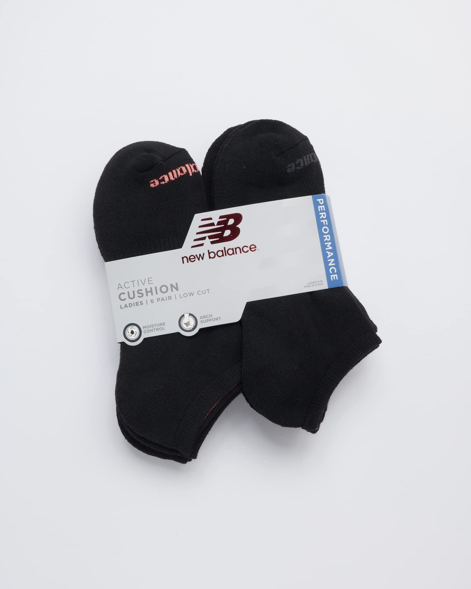 New Balance Women's Athletic Socks - Cushion Low Cut Ankle Socks (6 Pack), Size 4-10, Grey Camo