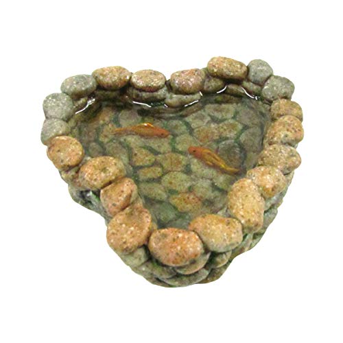 TG,LLC Treasure Gurus Miniature Fairy Garden Stone Rock Koi Fish Pond Landscape Ornament Dollhouse Outdoor Decor