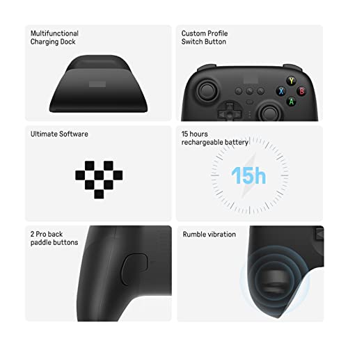 SIPSUN Wireless 2.4G Game Controller with Charging Dock (Color : C)