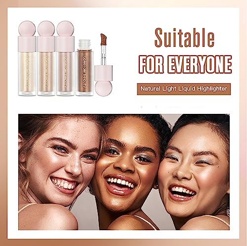 Liquid Highlighter Stick,Contour Highlighter Makeup Stick for Face Body,Moisturizing Waterproof Lightweight Cream Face Luminizer Illuminator,Natural Glossy Face Highlighter Makeup(#01-Moonlight)