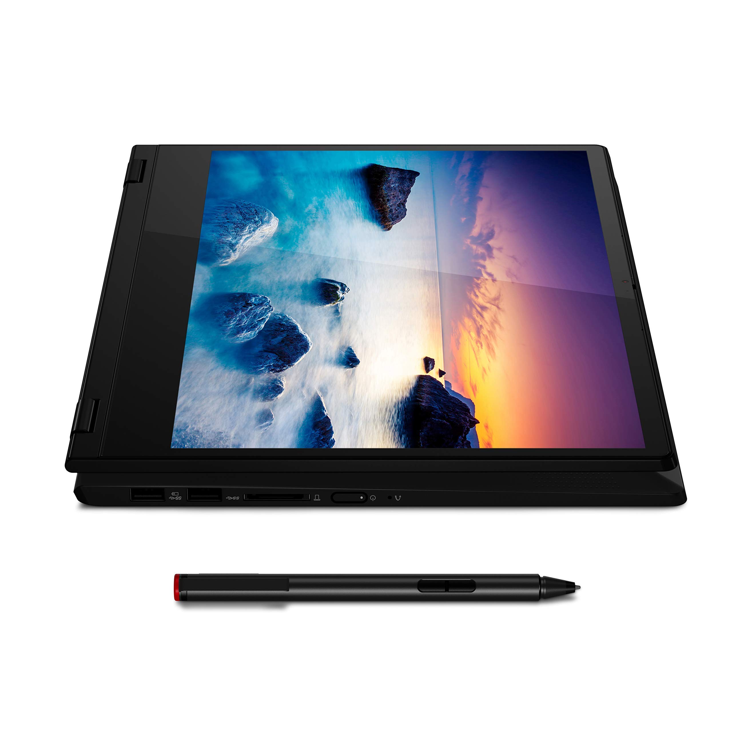 Lenovo Flex 14 2-in-1 Convertible Laptop, 14 Inch FHD, Touchscreen, AMD Ryzen 5 3500U Processor, Radeon Vega 8 Graphics, 8GB DDR4 RAM, 256GB NVMe SSD, Win 10, Black, Pen Included (Renewed)