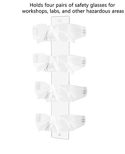 Marketing Holders Glasses Display 4 Pairs Holder with Hanging Hardware Retail Space Saver Organizer Storage Hanger Warehouses Wall Mount Eyeglasses Clear Acrylic Spectacles Safety Glass Labs