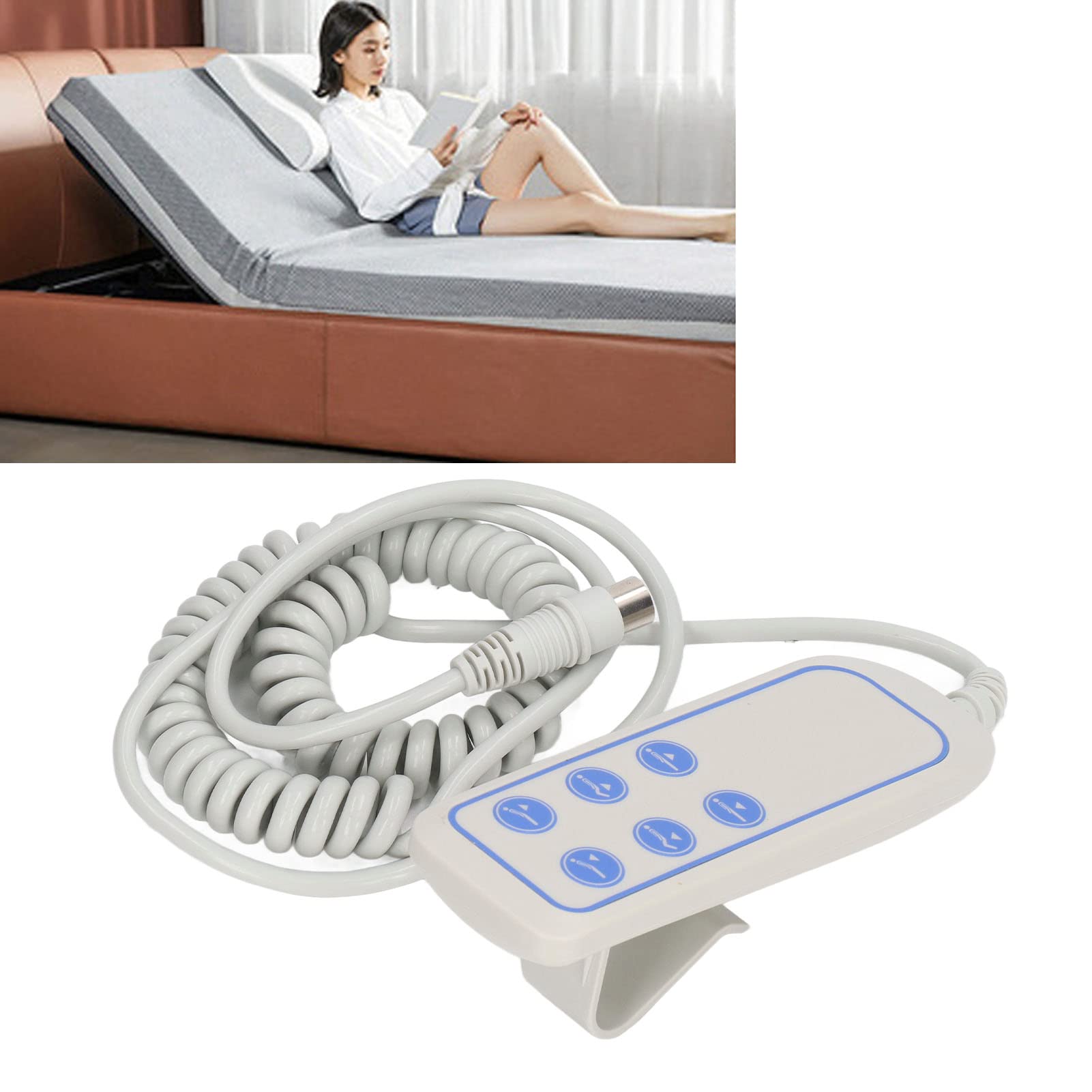 Lift Chair Hand Control, IP66 Button Control Lift Bed Remote Control 8 Pin Hook Design for Smart Home