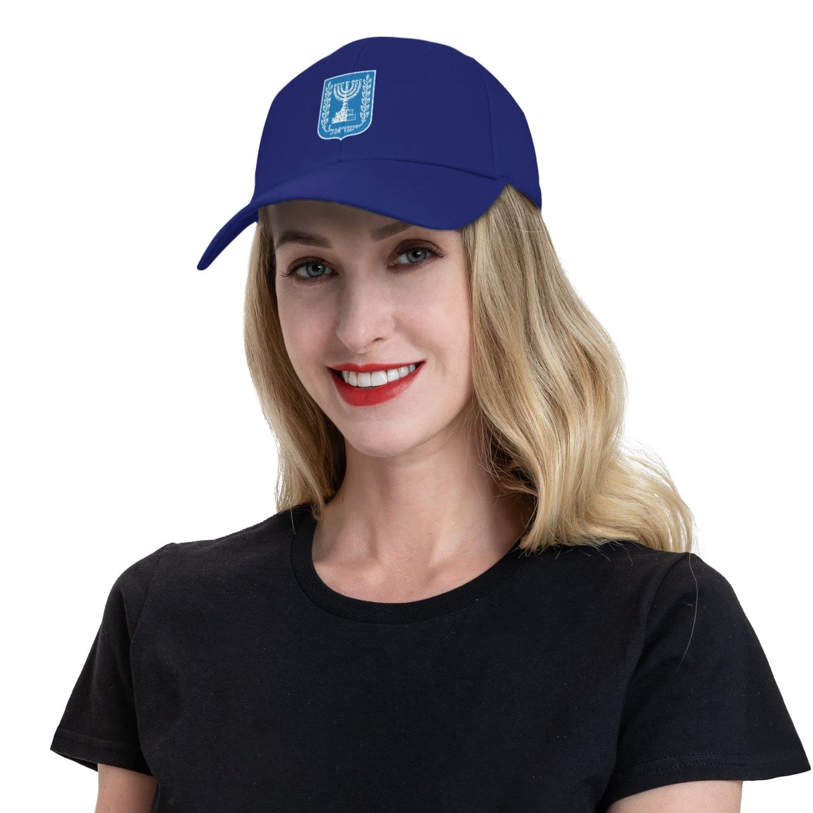 POOEDSO Emblem of Israel Baseball Cap Men and Women Fashion Solid Color Duck Tongue Hat Adjustable Casquette