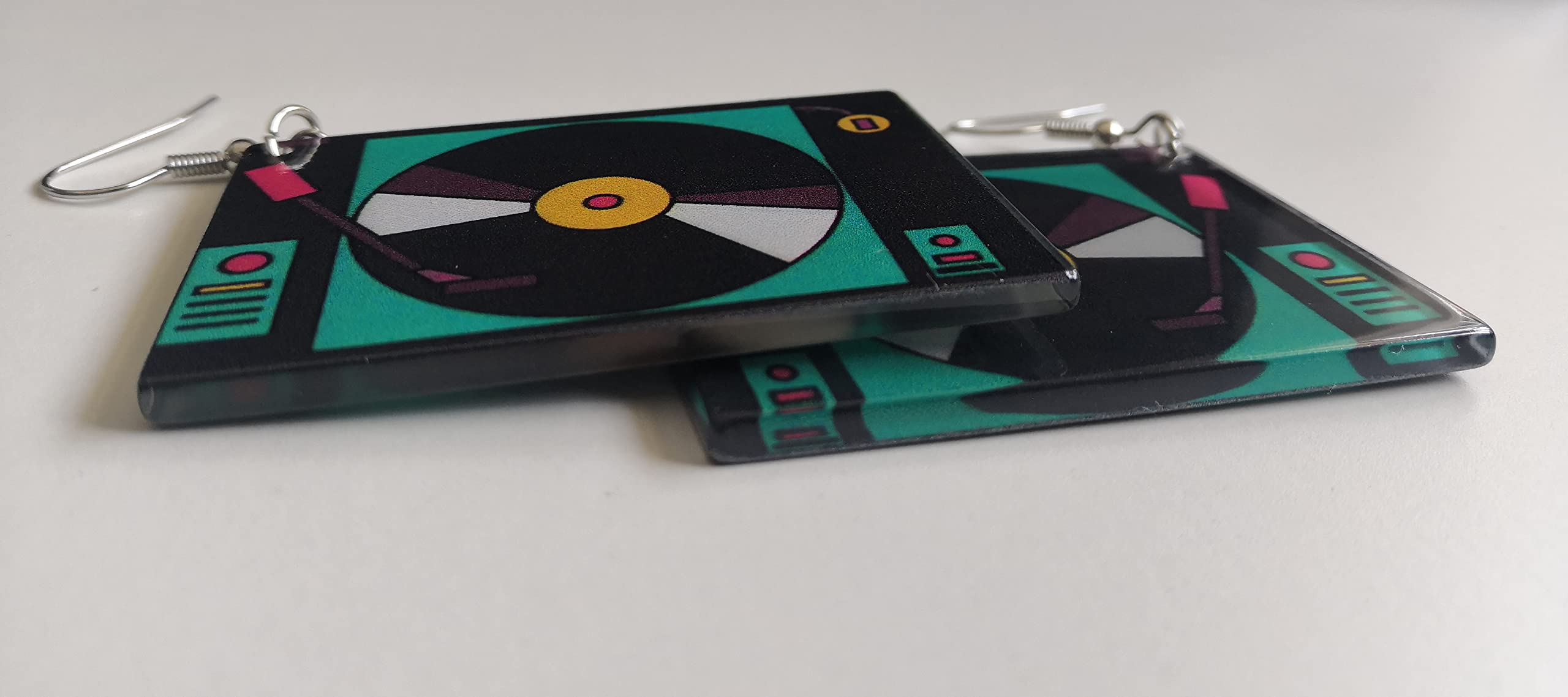 MIAIULIA Vinyl Record Earrings 1950's/80's Retro Music Earrings DJ Earrings Jewelry (Disco Record)
