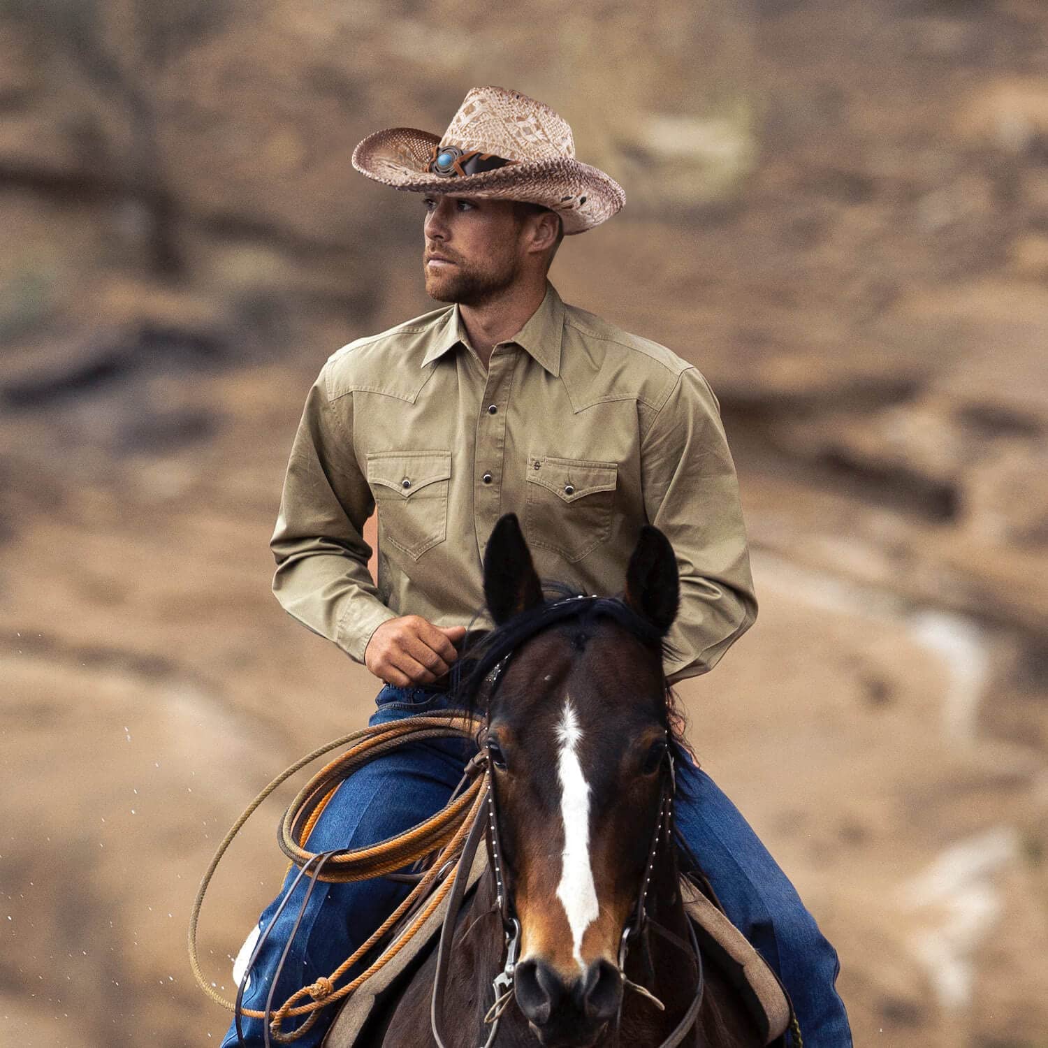 OYSPOSUP Straw Cowboy Hat for Men and Women with Shape-It Brim, Western Cowboy Hat