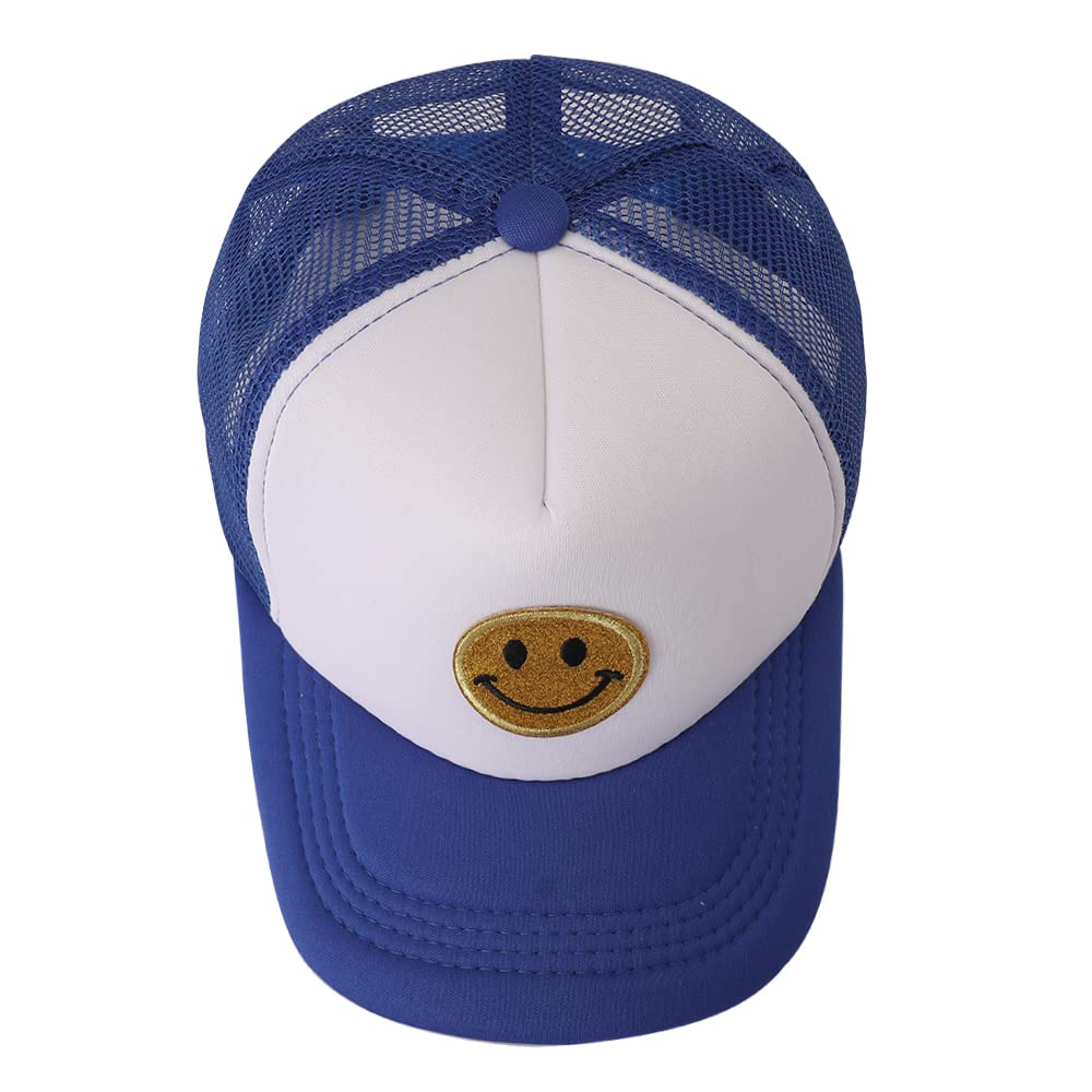 N++A Fashion Smile Face Baseball Cap Adjustable Mesh Rear Cap Summer Foam Mesh Cap Men's Women's Trucker Caps (Type-3)