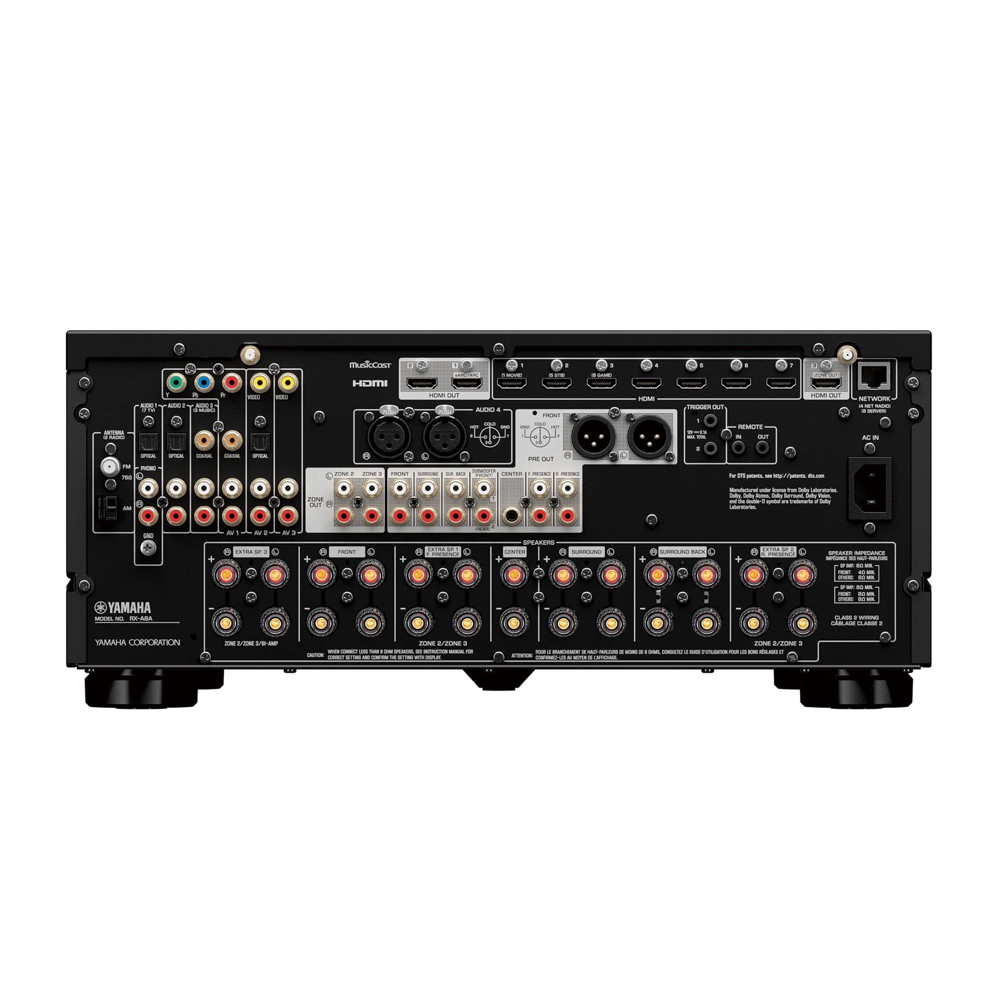 Yamaha RX-A8A AVENTAGE 11.2 Channel AV Receiver Bundle with 2m 8K Ultra High Speed HDMI Cable