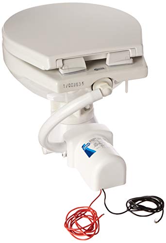 Jabsco 37010-4192 Electric Marine Toilet Regular Bowl 12 Volt Soft Close Boating Head, Blue