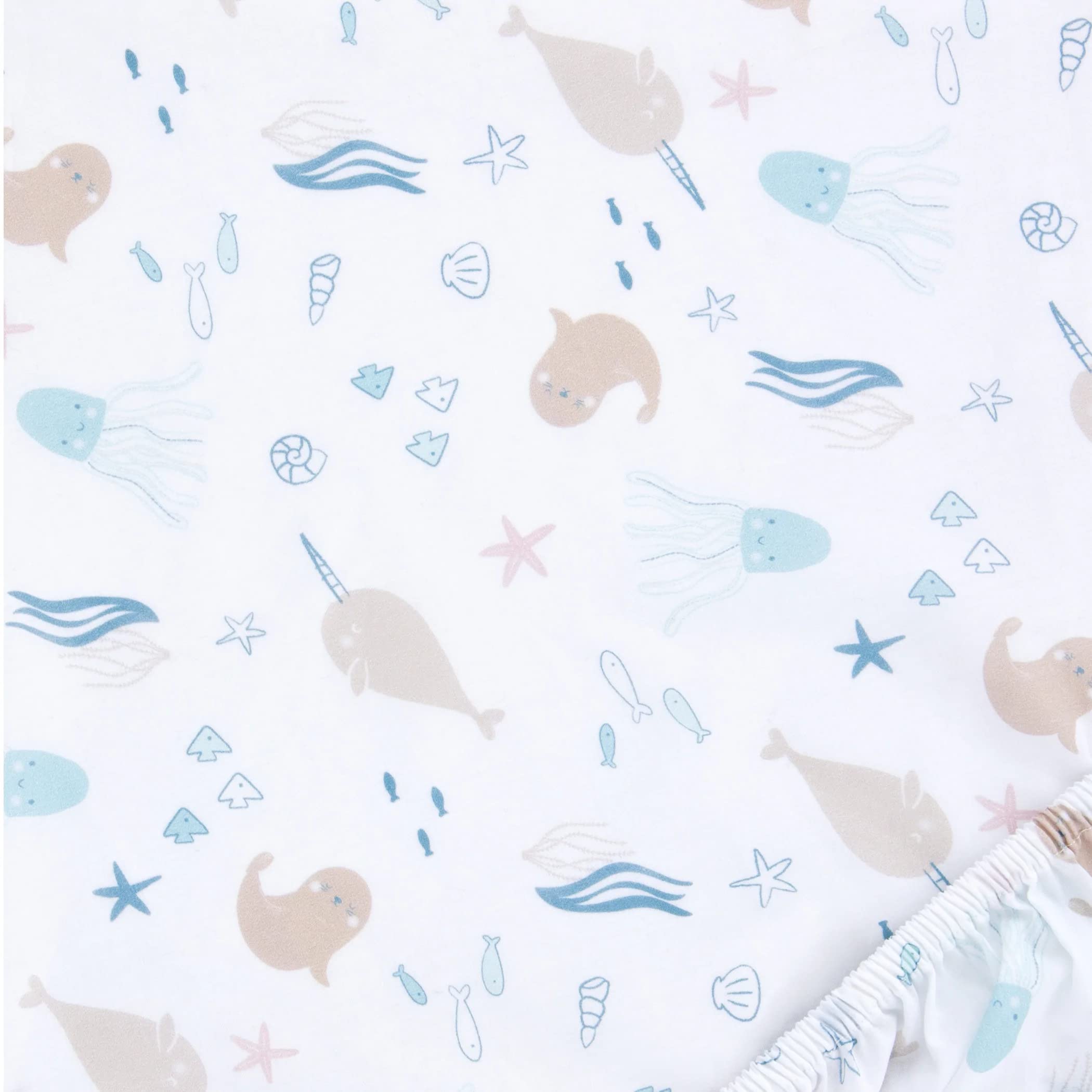 Trend Lab Sea Babies 100% Soft Cotton Percale Changing Pad Cover, Fits A Standard Changing Pads, 1 Count