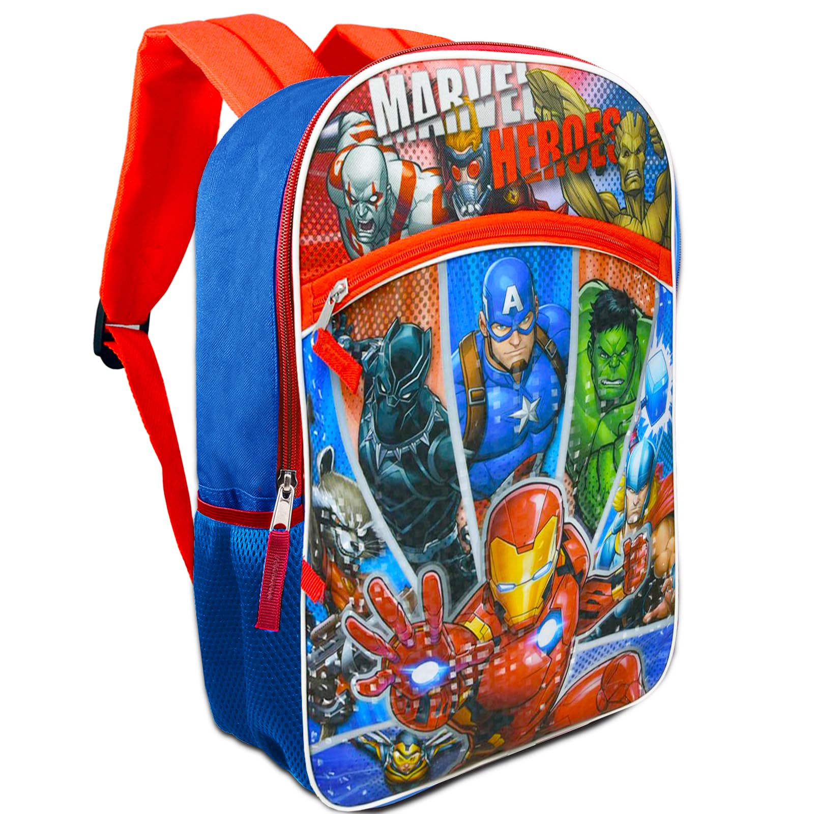 Marvel Store Avengers Backpack and Lunchbox Set - Ultimate School Supplies Bundle with Backpack, Insulated Lunch Box, Water Bottle, Plus More
