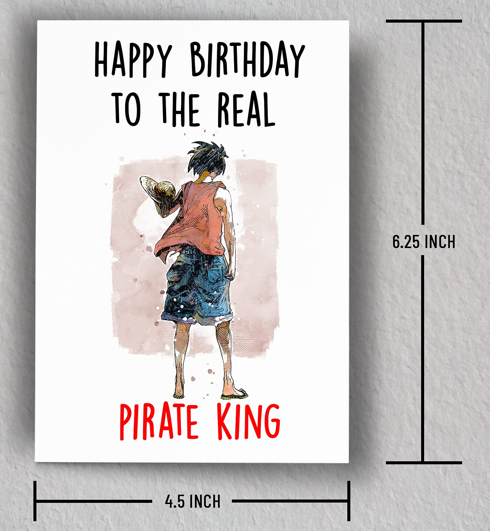 The Real Pirate King Birthday Card | Anime Greeting Card | Anime Gifts | Birthday Gift for Anime Fan | Blank Card