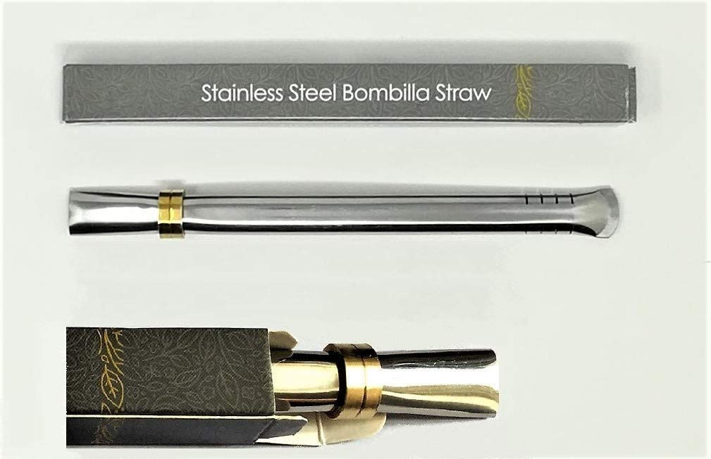 Novomates Easy Clean Yerba Mate Straw - Bombilla Mate for Mate Tea Drinking Filter Straw β Mate Straw Food-Grade Stanley Steel Mate Straw - 6.2" (15.8cm) Long (Mate Gourd not included)