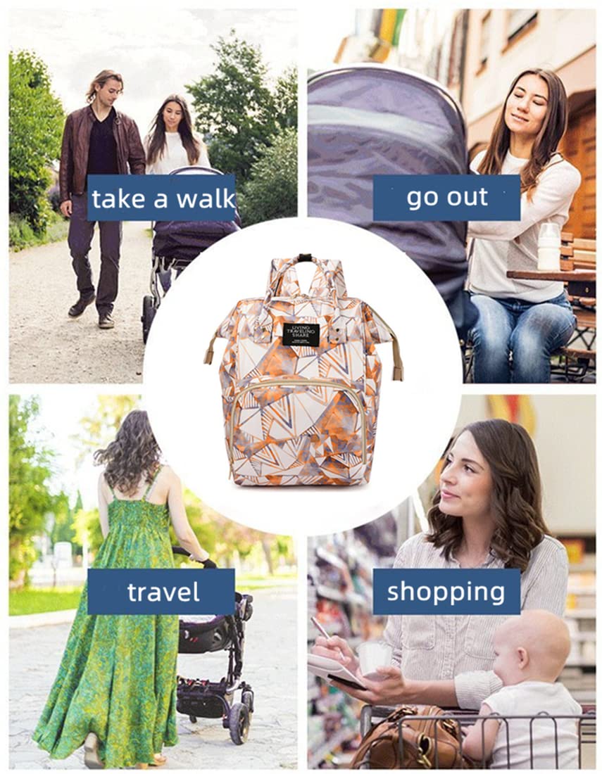 SUTMDO Diaper Changing Backpacks Multifunction Waterproof Travel Back Light Casual Backpack For Women (05cai)