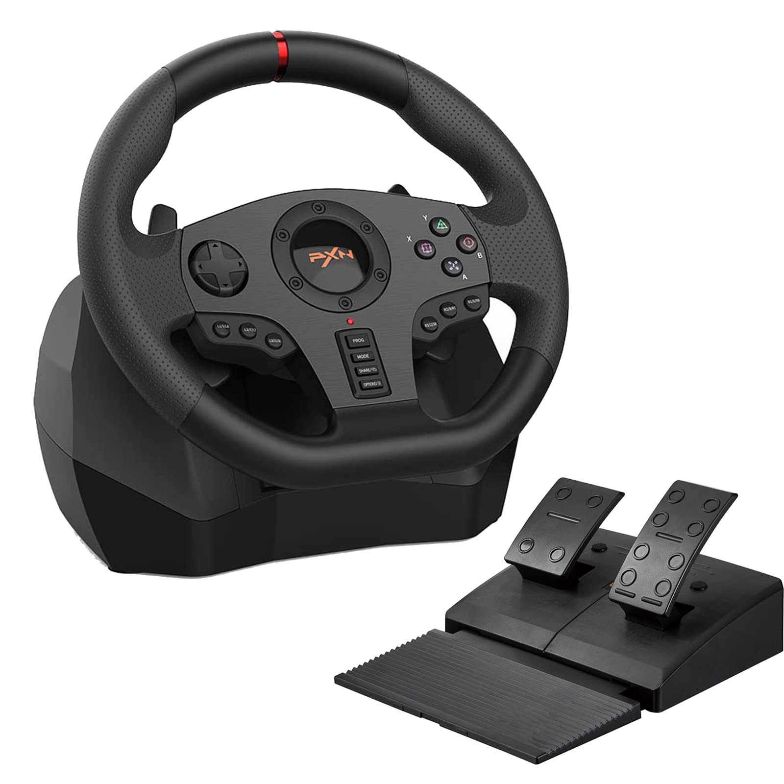 Racing Steering Wheel for PC - PXN-V900 270°/900° Rotation Used - Good Gaming Steering Wheel with Pedals for PC, PS4, PS3, Nintendo Switch, Xbox One, Xbox Series X|S, Android TV
