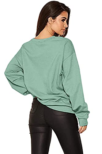 MOUSYA Women Teacher Sweatshirt Leopard Rainbow Graphic Long Sleeve Shirt Inspirational Pullover Casual Tops Blouse (green, xx-large)