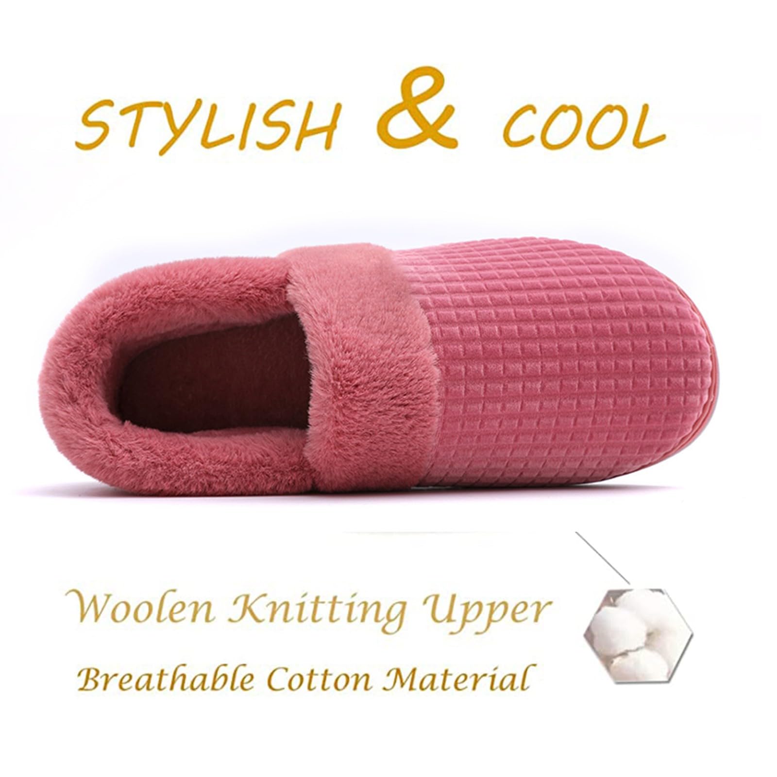 Memory Foam Slippers for Women Women's House Shoes with Arch Support Wool Slippers with Arch Support Warm Slippers for Men Indoor Outdoor Christmas Leggings for Women Gifts for Him 2023