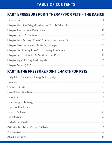 Pressure Point Therapy for Pets Kit: The Complete Do-It-Yourself (at Home Treatment Manual) Includes Book and Chart Pack for on-The-go