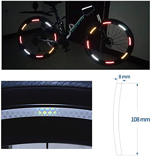 LESOVI Reflective Stickers, Reflective Decals, Waterproof Adhesive Decals, Bike Reflective Tape, Night Safety Stickers for Bicycle,Wheelchairs,Motorbike,Helmet,Stroller,Scooter (27 PCS Bike Reflector)